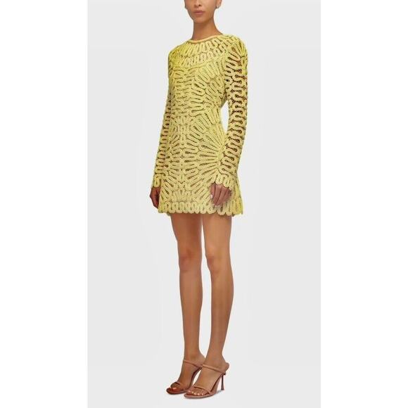 Jonathan Simkhai | Dresses | Nwt 845 Jonathan Simkhai Mcall Cage Sulfur ...